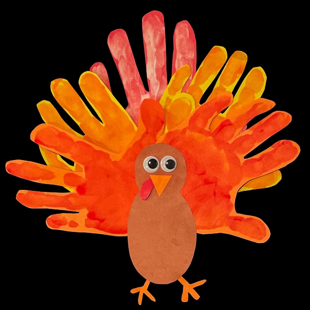 Handprint Turkey Thanksgiving Craft - Blessed By Motherhood