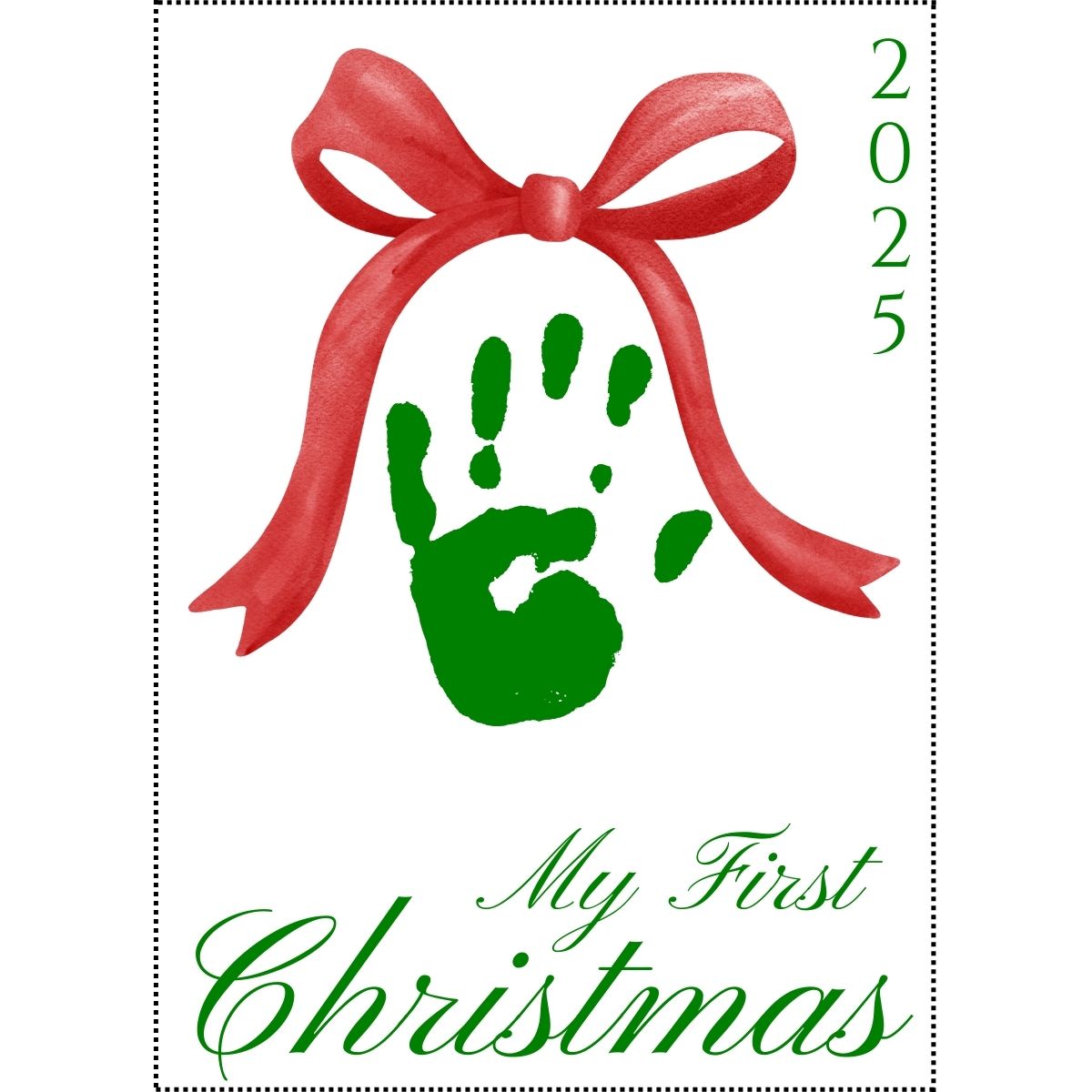 Baby’s 1st Christmas Handprint Craft (2025)